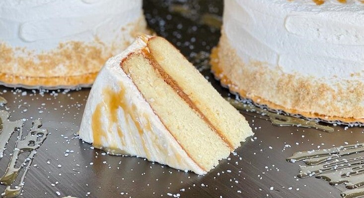 Salted Caramel Rum Cake Slice | Rum Cakes Factory