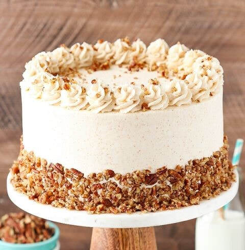Pecan Pie Rum Cake Slice | Rum Cakes Factory